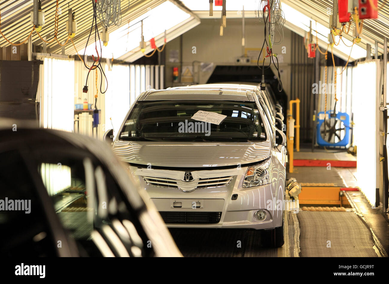 A generic stock photo of a Toyota passing through the final inspection ...