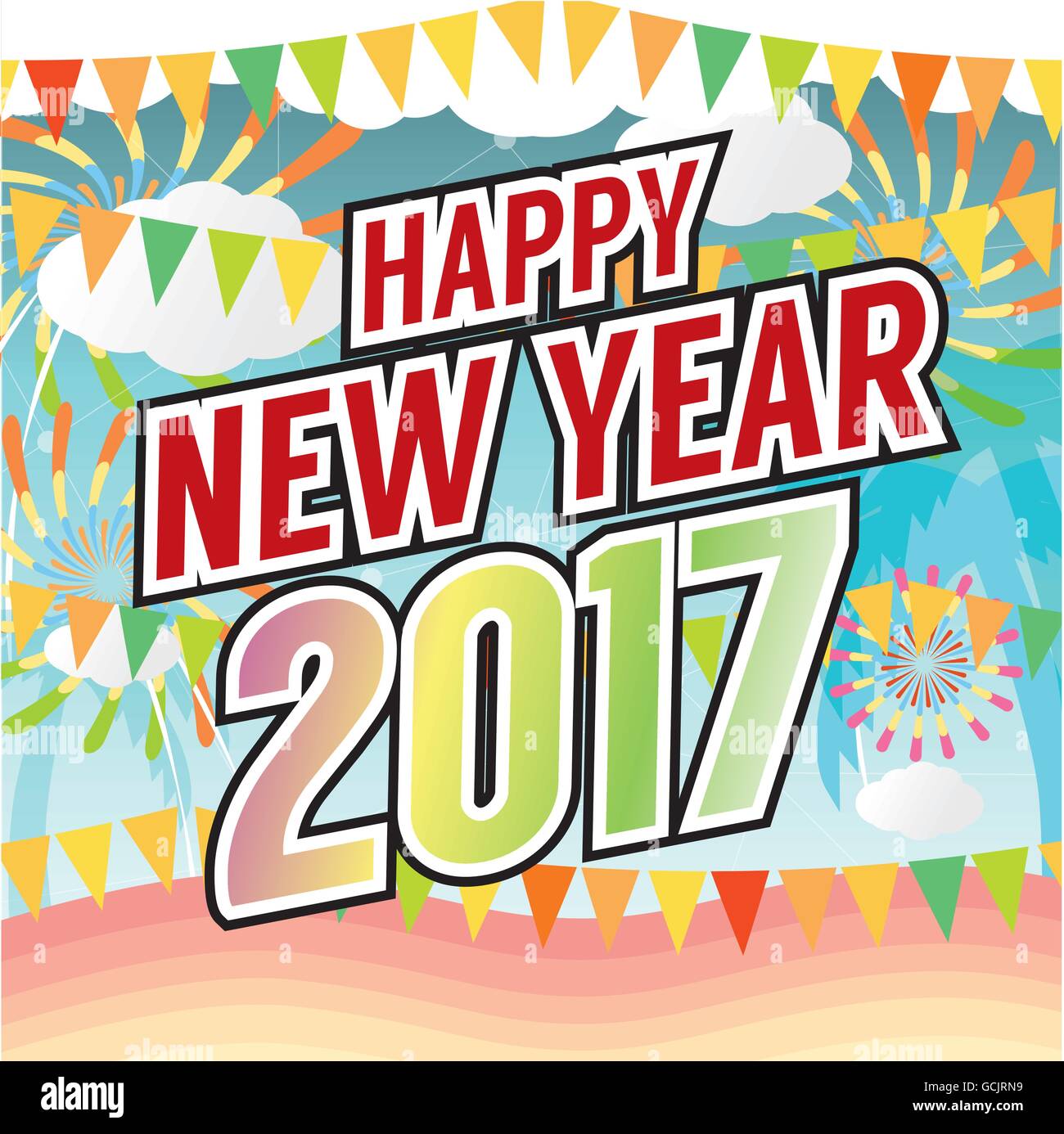 Happy new year 2017 hi-res stock photography and images - Alamy