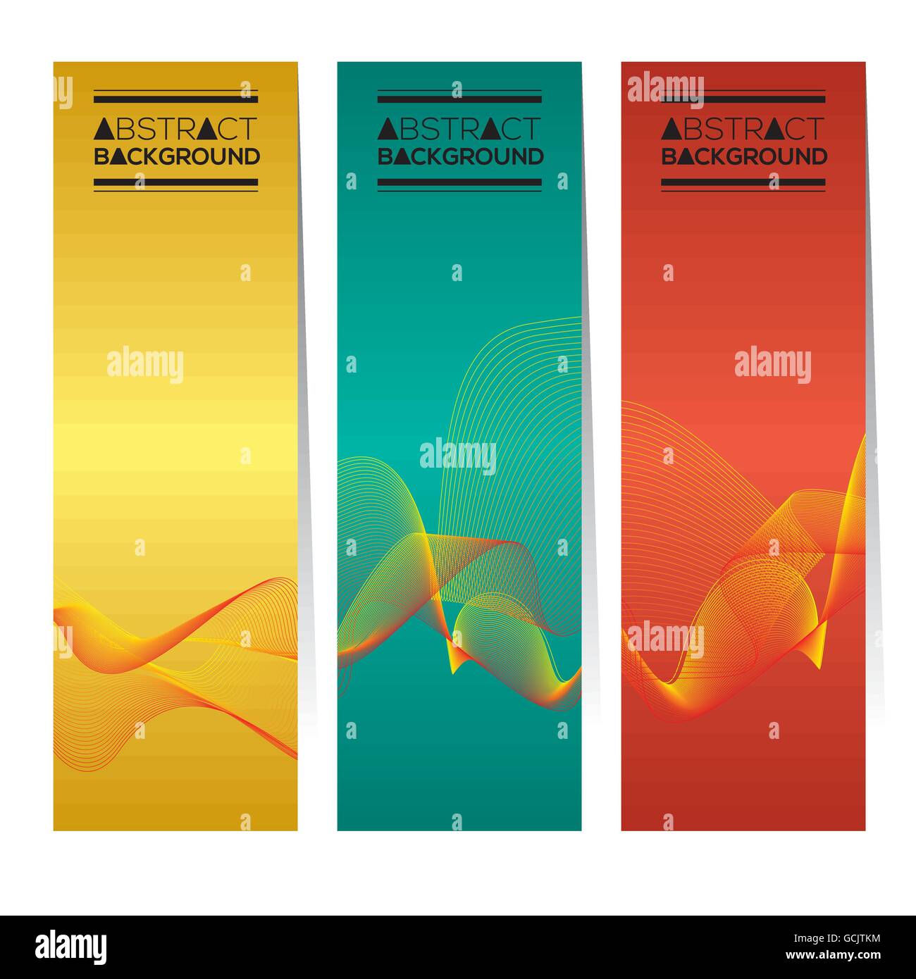 Set Of Three Colorful Abstract Vertical Banners Vector Illustration ...