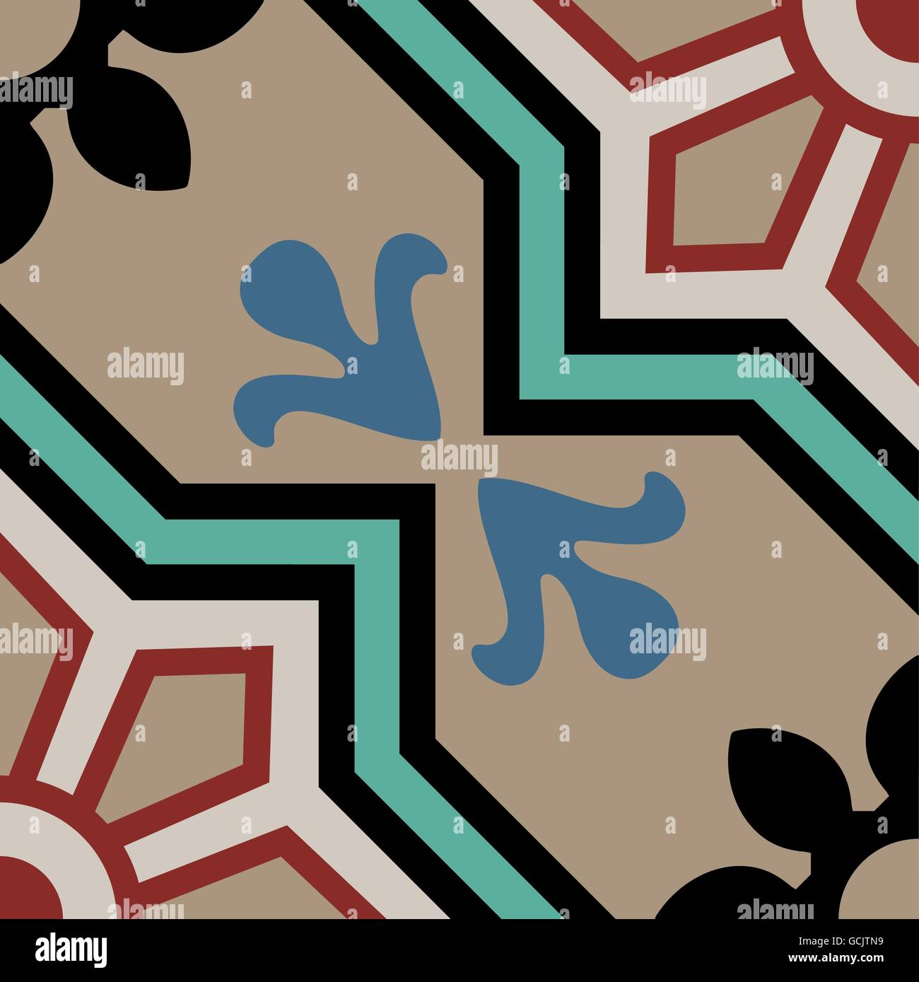 Encaustic tiles seamless pattern EPS 10 Stock Vector Image & Art - Alamy