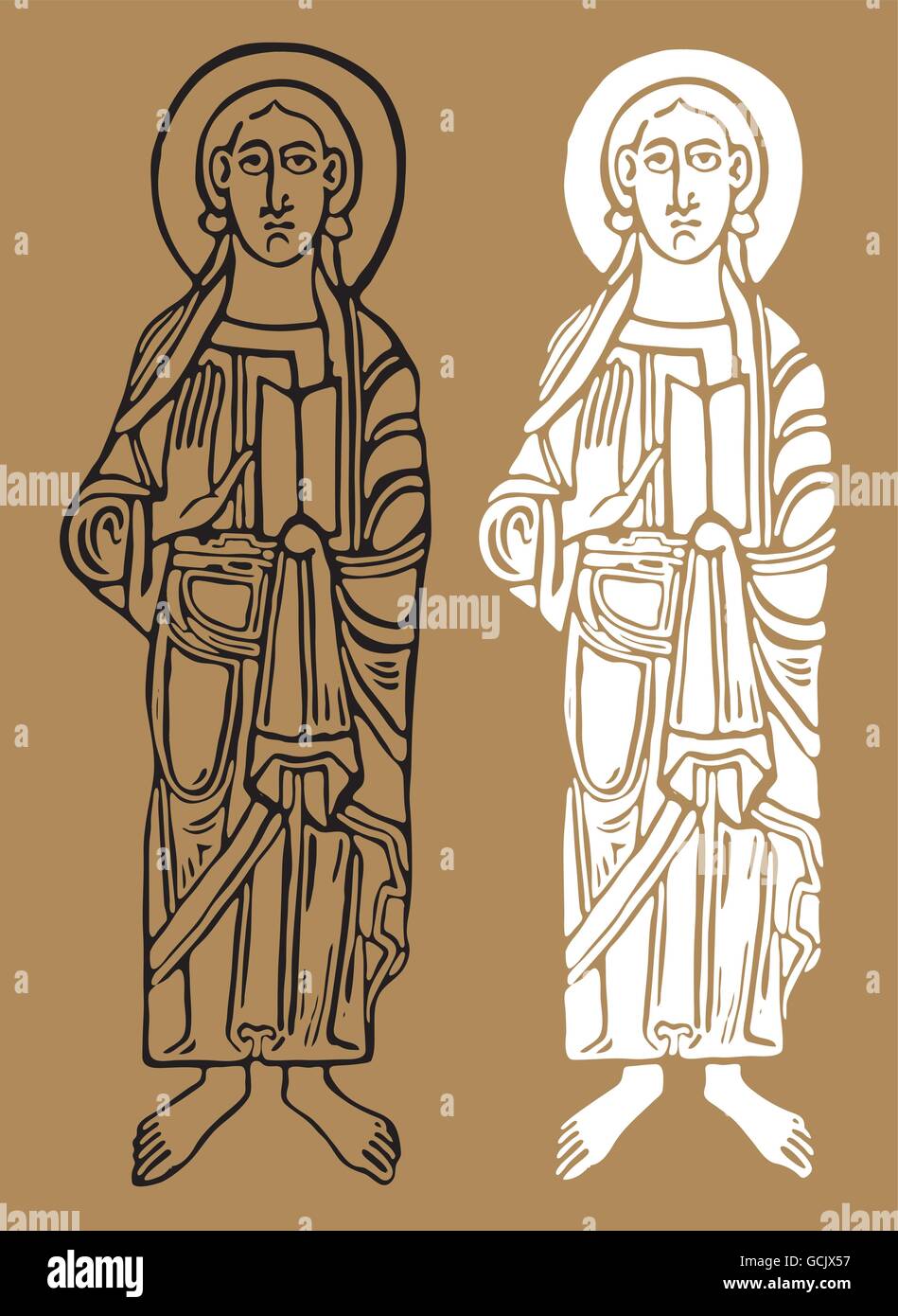 Saint figures. Vector illustration Eps 10 Stock Vector Image & Art - Alamy