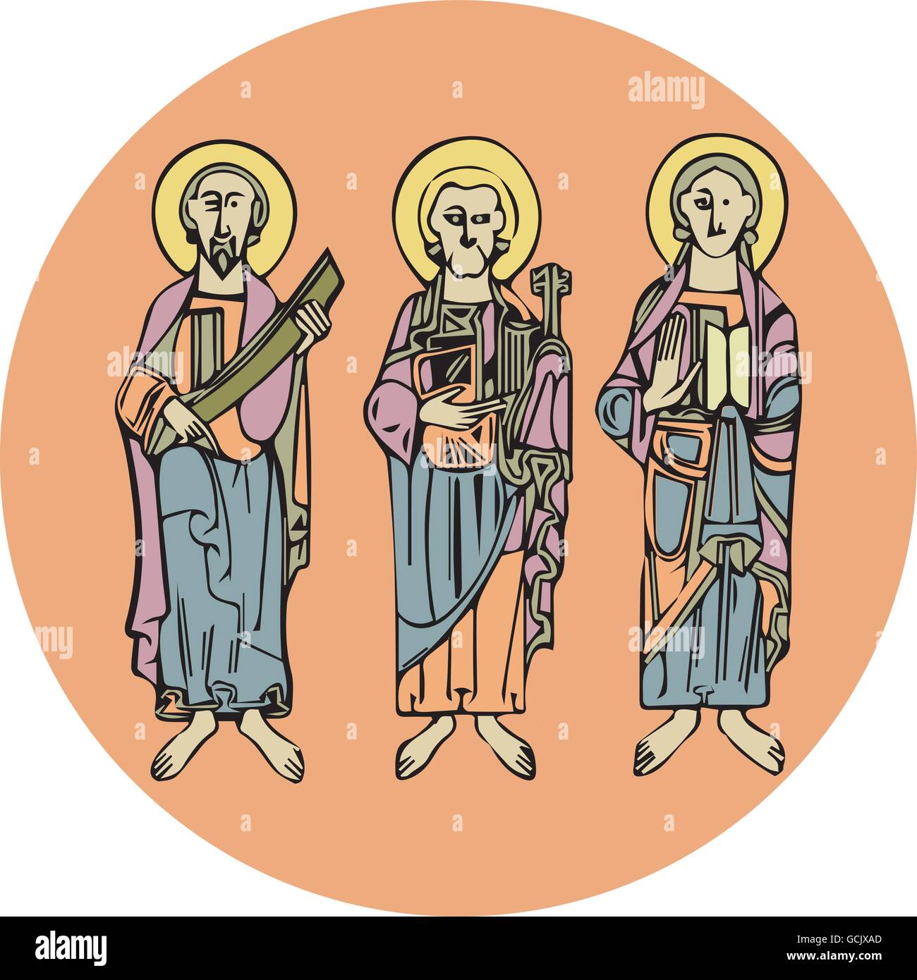 Saint figures. Vector illustration Eps 10 Stock Vector Image & Art - Alamy
