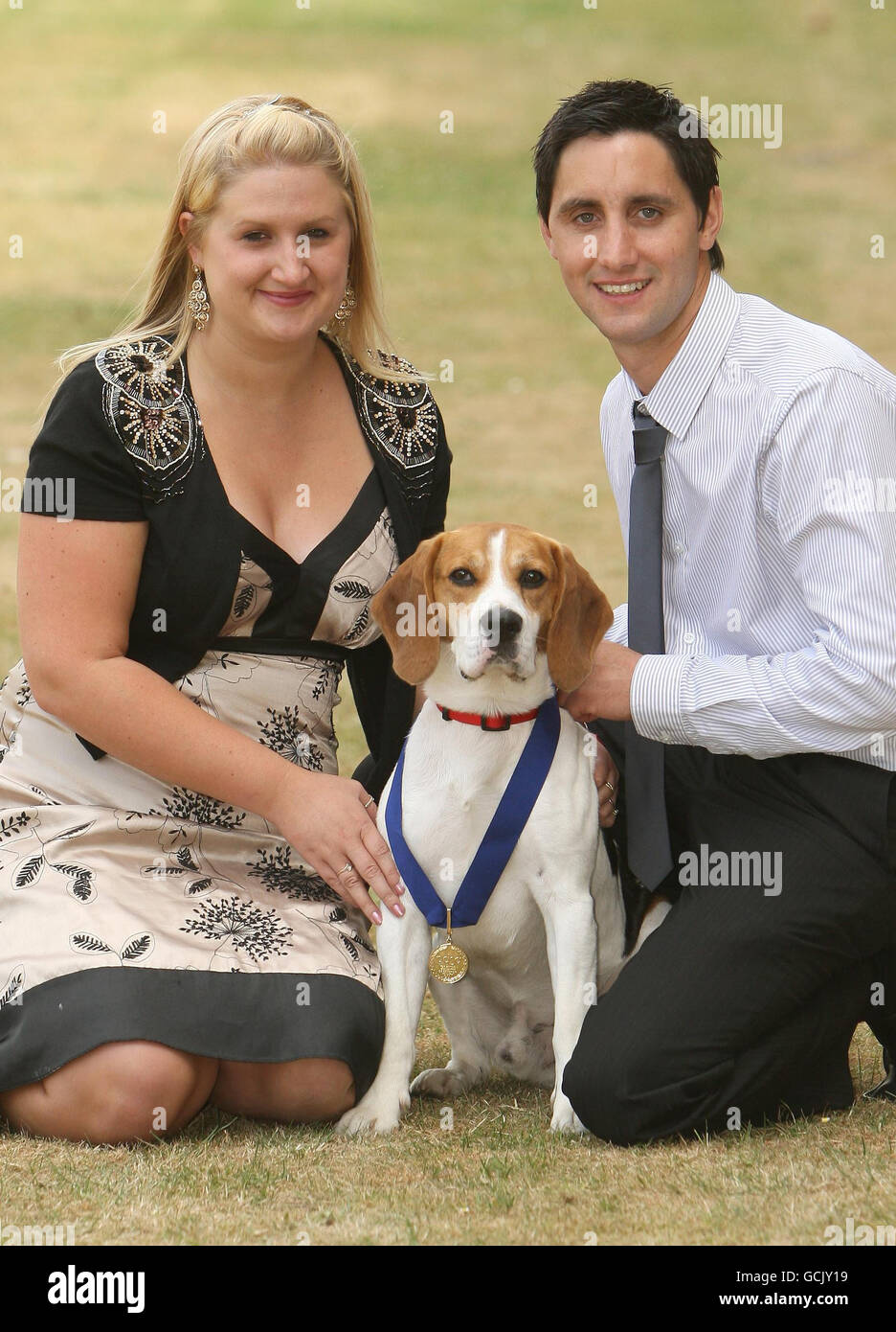 Jenny Barwise (left) and Neil Towers, with their dog Frodo, after it ...