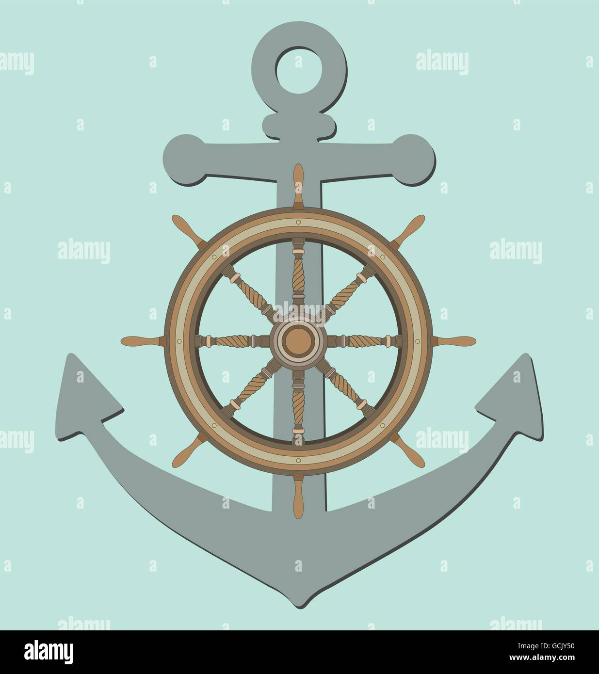 Antique steering wheel Stock Vector Images - Alamy