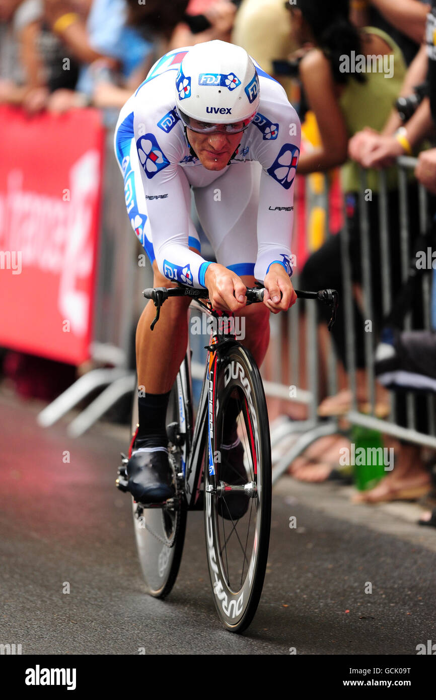 France's Anthony Roux of team Francaise des Jeux during the prologue ...