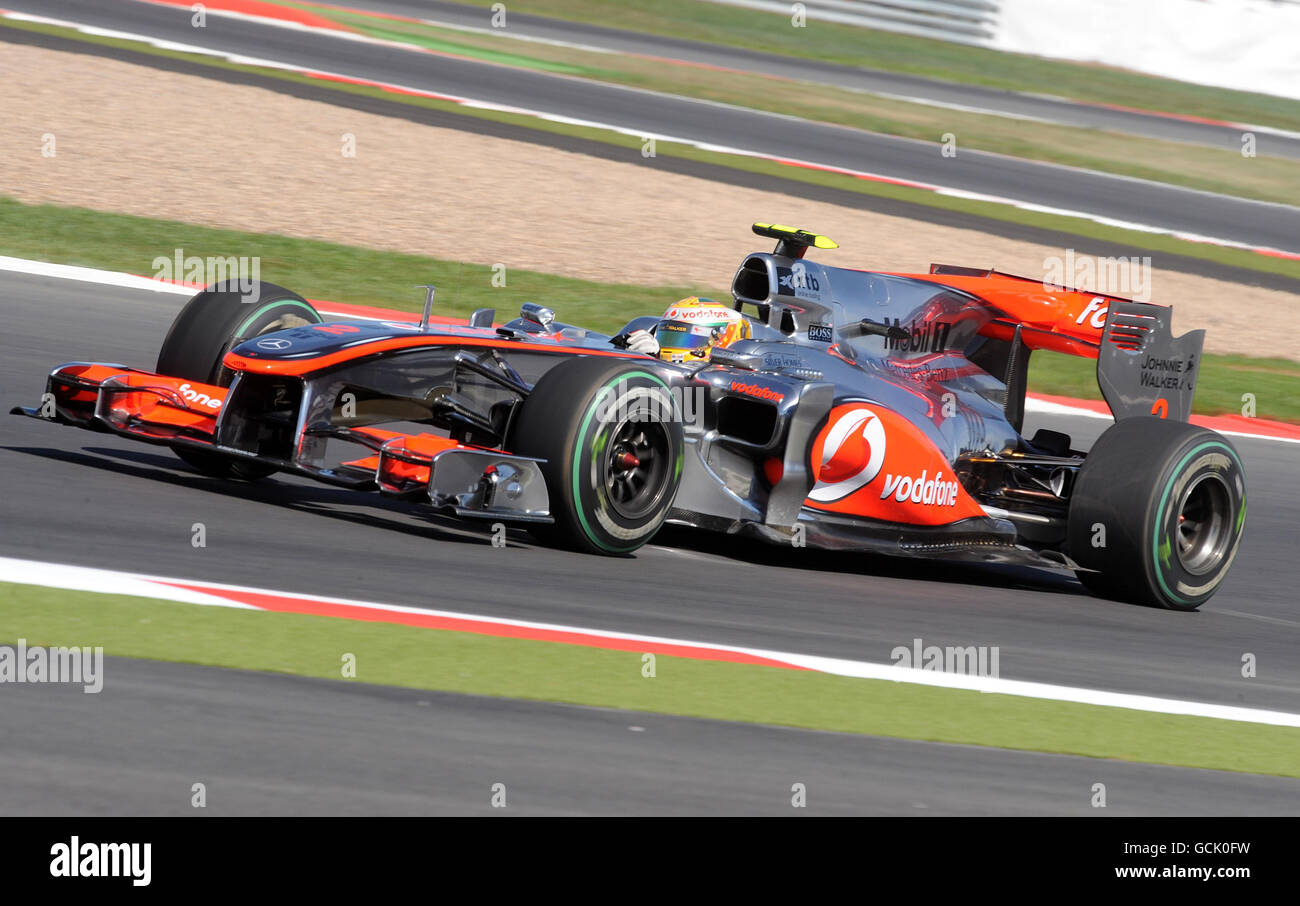 McLaren's Lewis Hamilton on the track during the second practice ...