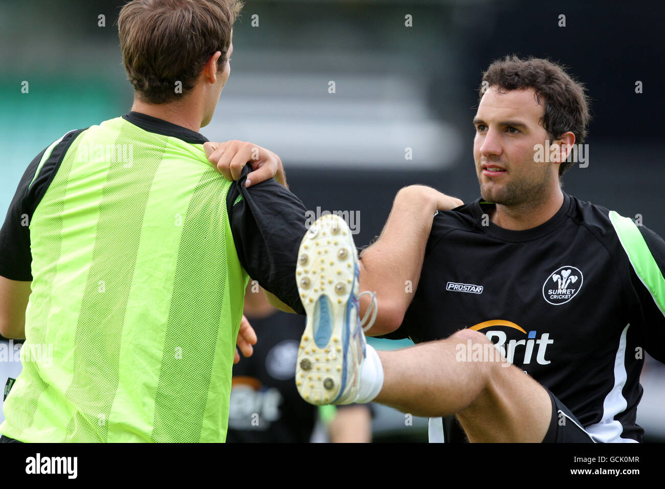 Surreys matthew spriegel during the warm up hi-res stock photography ...