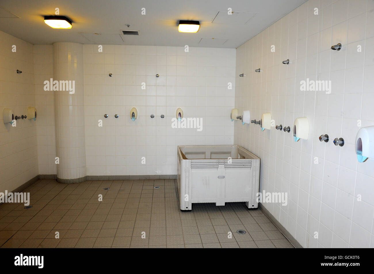 The Everton shower room at the ANZ Stadium, home of Sydney FC Stock ...