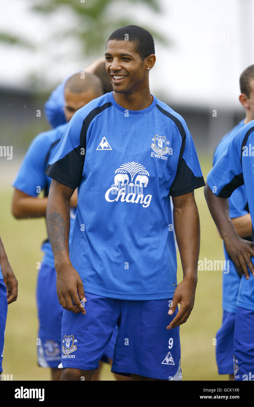 Soccer - Everton Pre Season Training - Finch Farm. Jermaine Beckford ...
