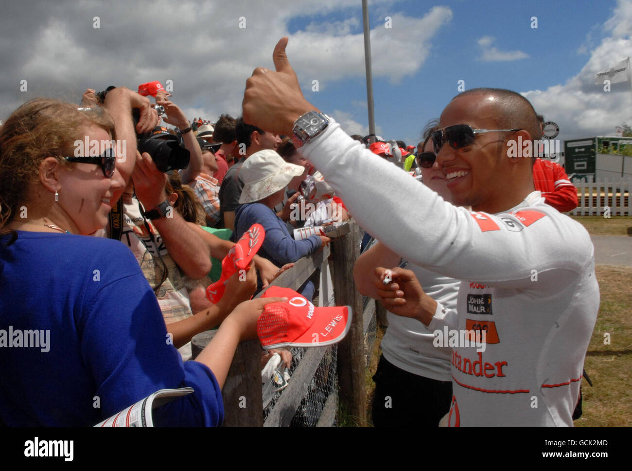 Lewis Hamilton meets fans at the Goodwood Festival of Speed, at ...