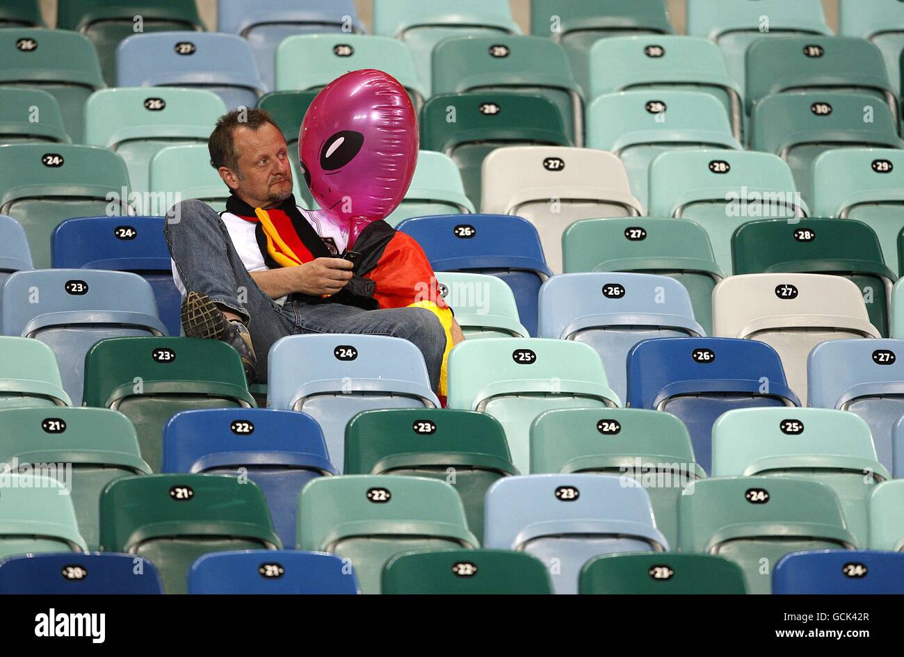 A lone fan in the stands at stadium hi-res stock photography and images ...