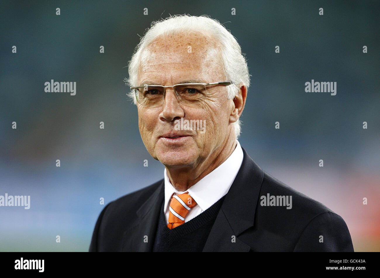 Franz beckenbauer on the pitch prior to kick off hi-res stock ...