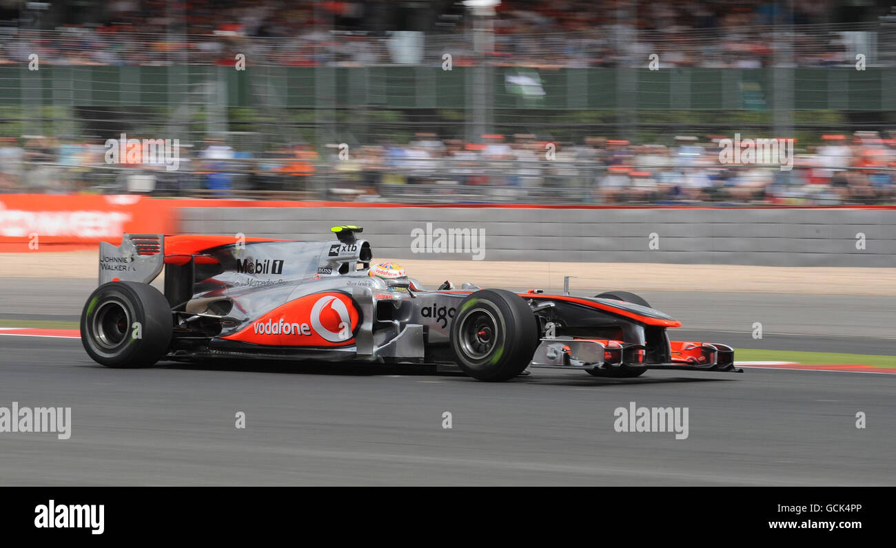 Mclarens lewis hamilton qualifying silverstone hi-res stock photography ...
