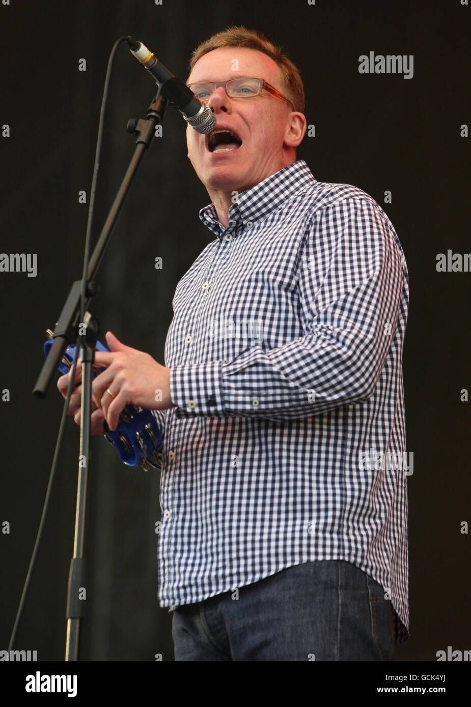 Showbiz festival half length mid microphone singing mangsm hi-res stock ...