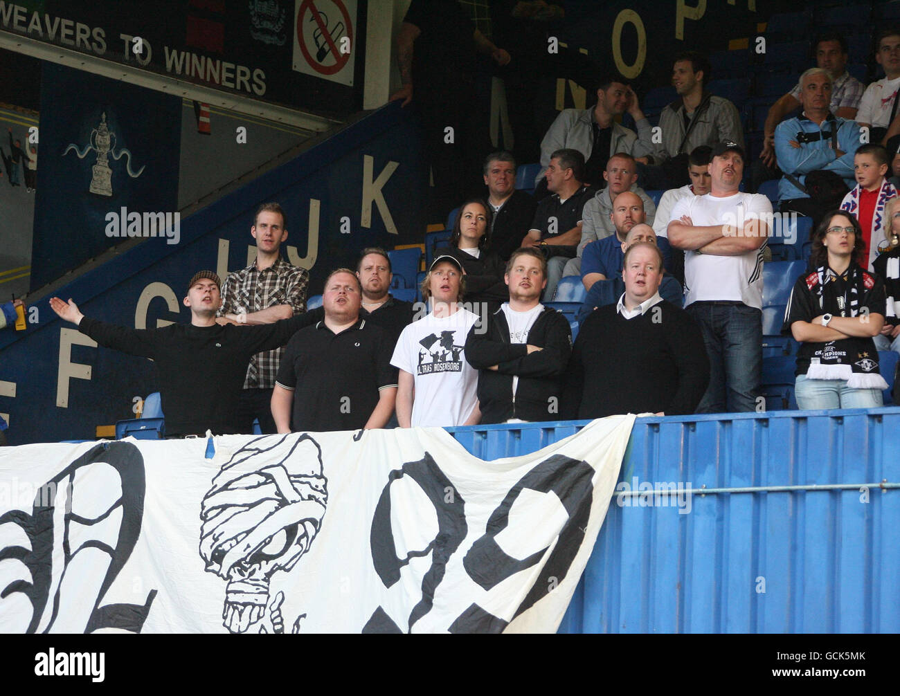Northern ireland fans show their support in the stands hi-res stock ...
