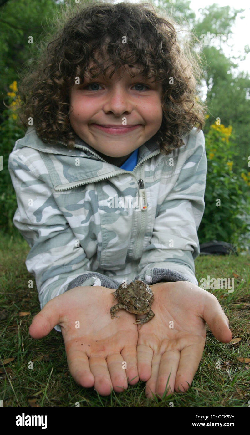 Actor Daniel Roche aged 10, who plays Ben in BBC's Outnumbered, holds a ...