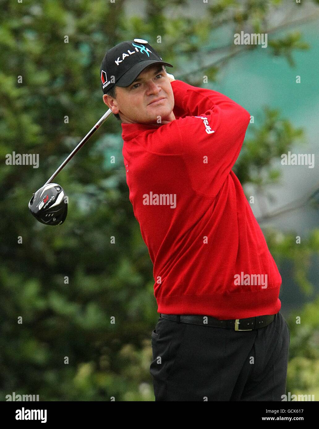 Scotland's Paul Lawrie in action during round one of The Open ...