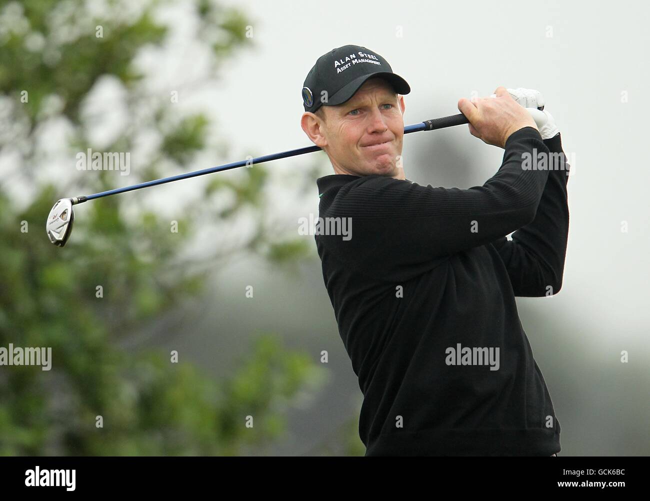 Scotland's Stephen Gallacher in action during round one of The Open ...