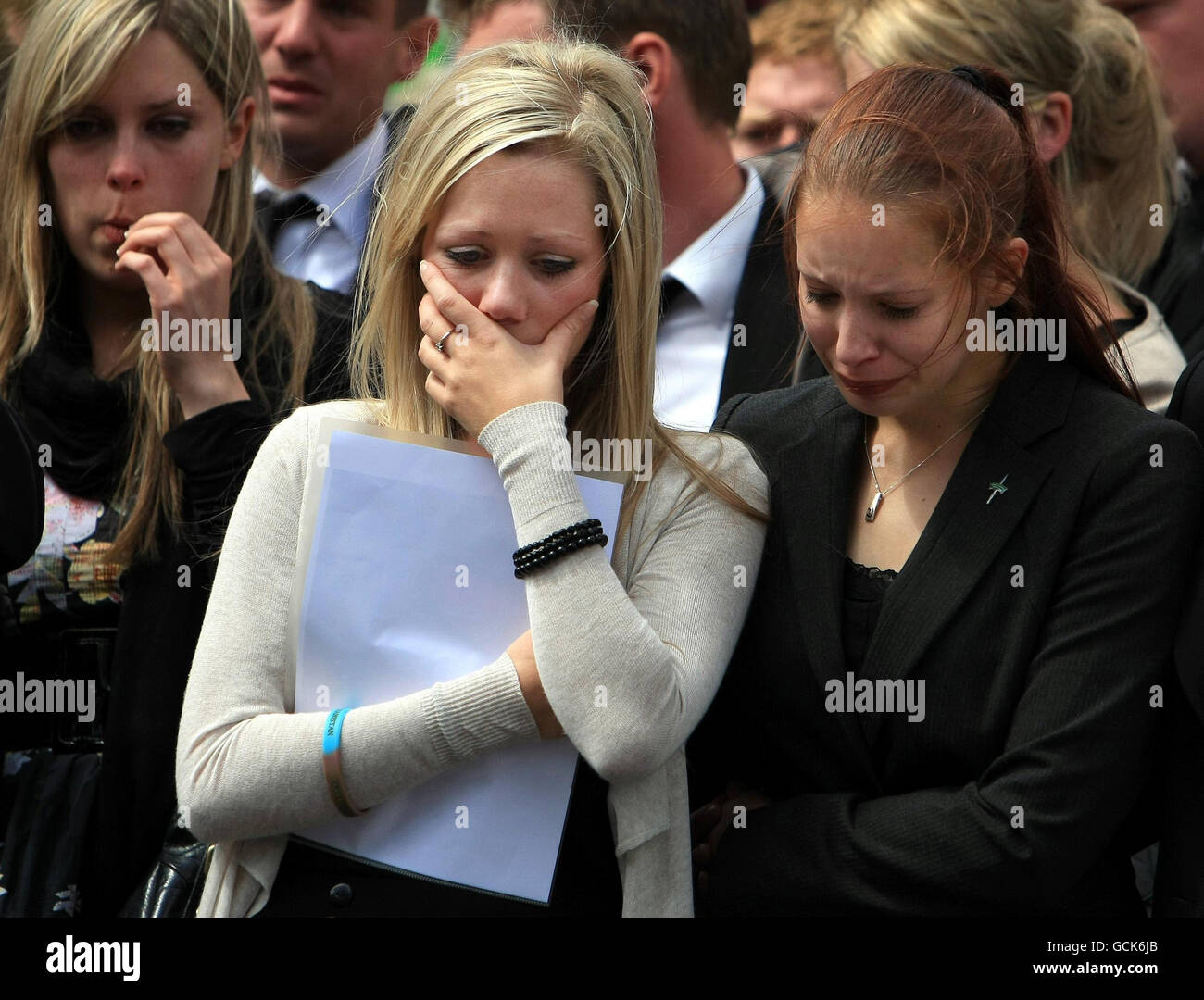 Family and friends of Marine David Hart and Bombardier Samuel Robinson ...
