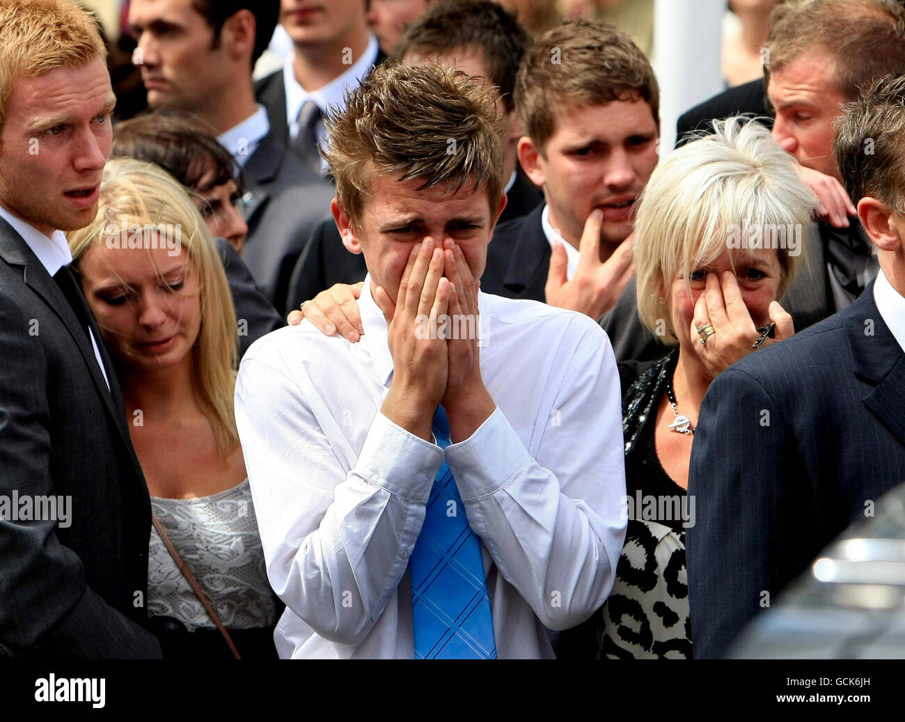Family and friends of Marine David Hart and Bombardier Samuel Robinson ...