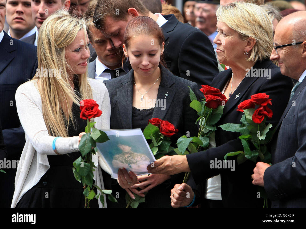 Family and friends of Marine David Hart and Bombardier Samuel Robinson ...