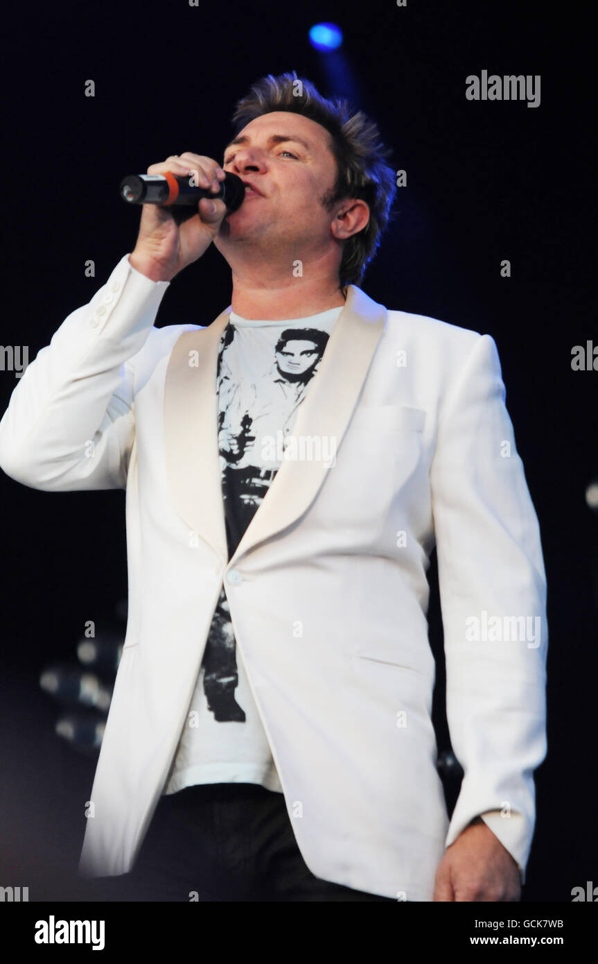 Simon Le Bon of Duran Duran performs with Mark Ronson and The Business ...