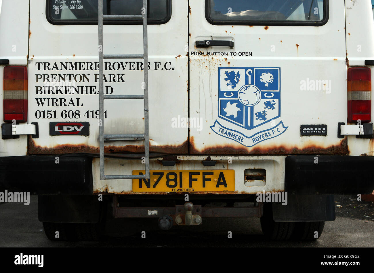 Team minibus parked in the car park at prenton park hi-res stock ...
