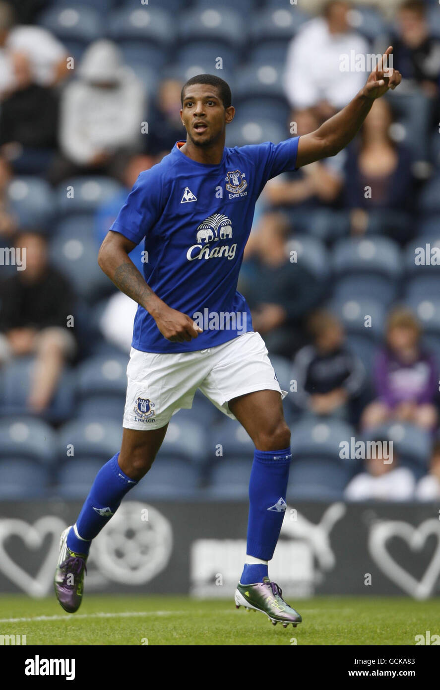 Everton's Jermaine Beckford in action during the Pre-Season Friendly at ...