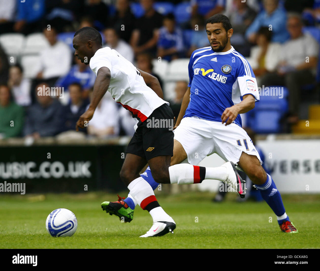 Macclesfield towns colin daniel and manchester citys javen vidal hi-res ...