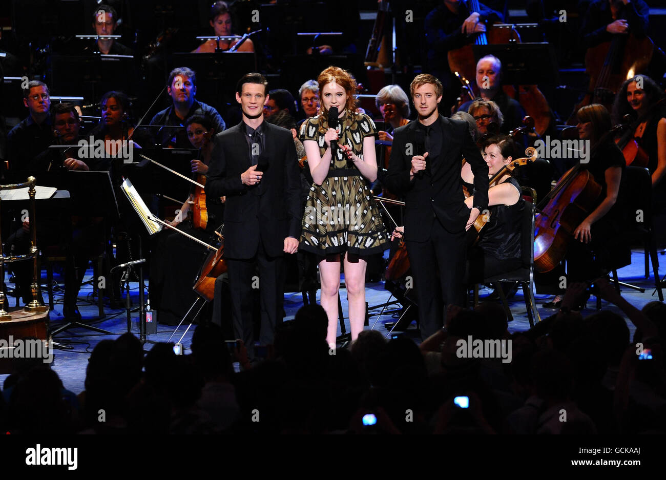 Karen gillan arthur darvill perform doctor who prom hi-res stock ...