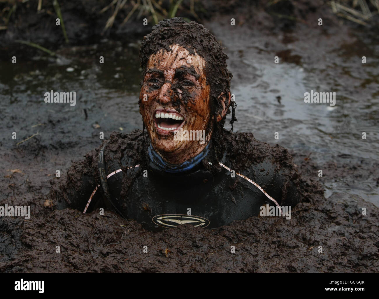 Kathy Scott during the Northern Ireland Bog Snorkelling Championships ...