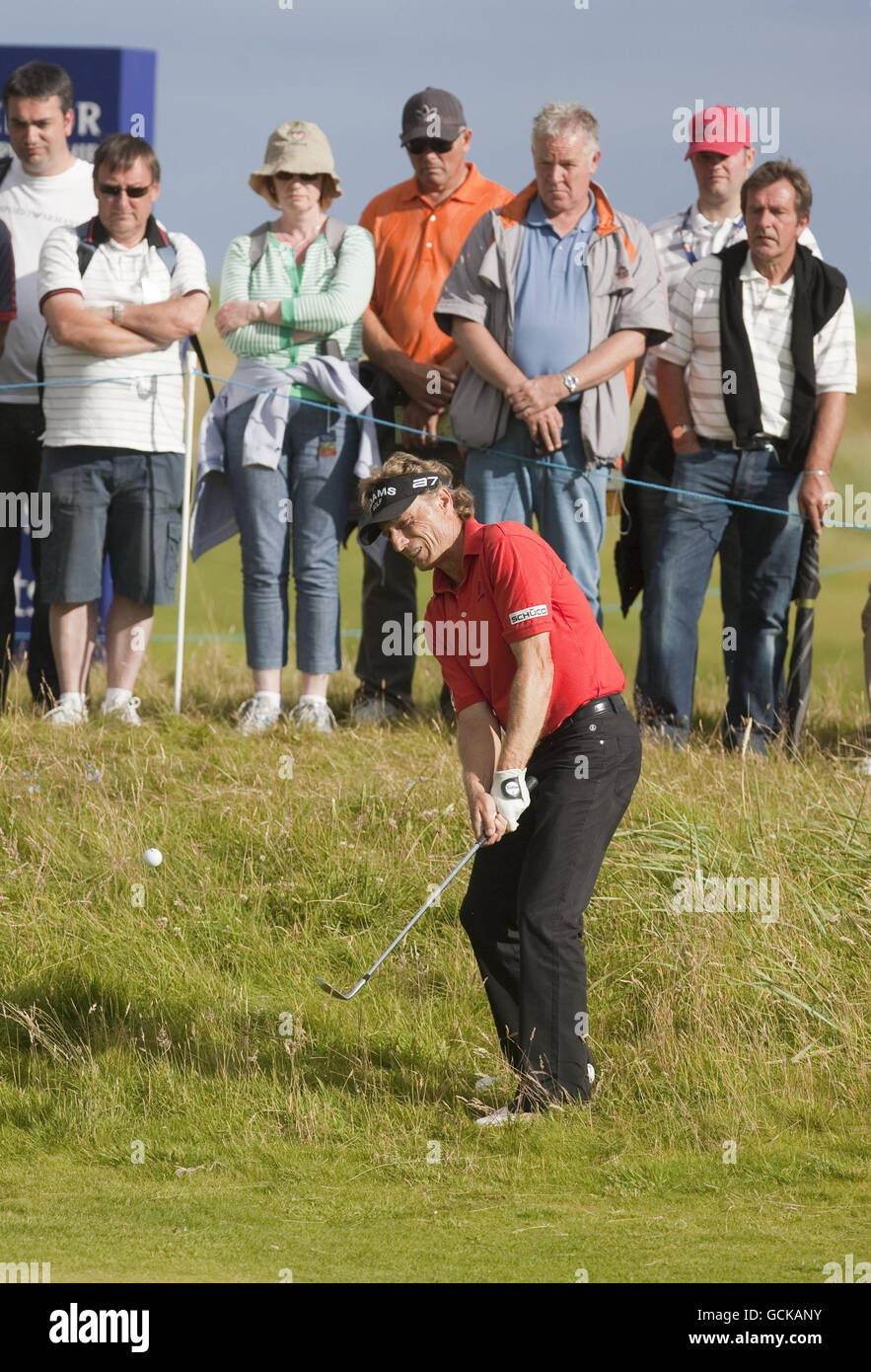 Germany's Bernhard Langer plays a shot at the 15th hole during the ...