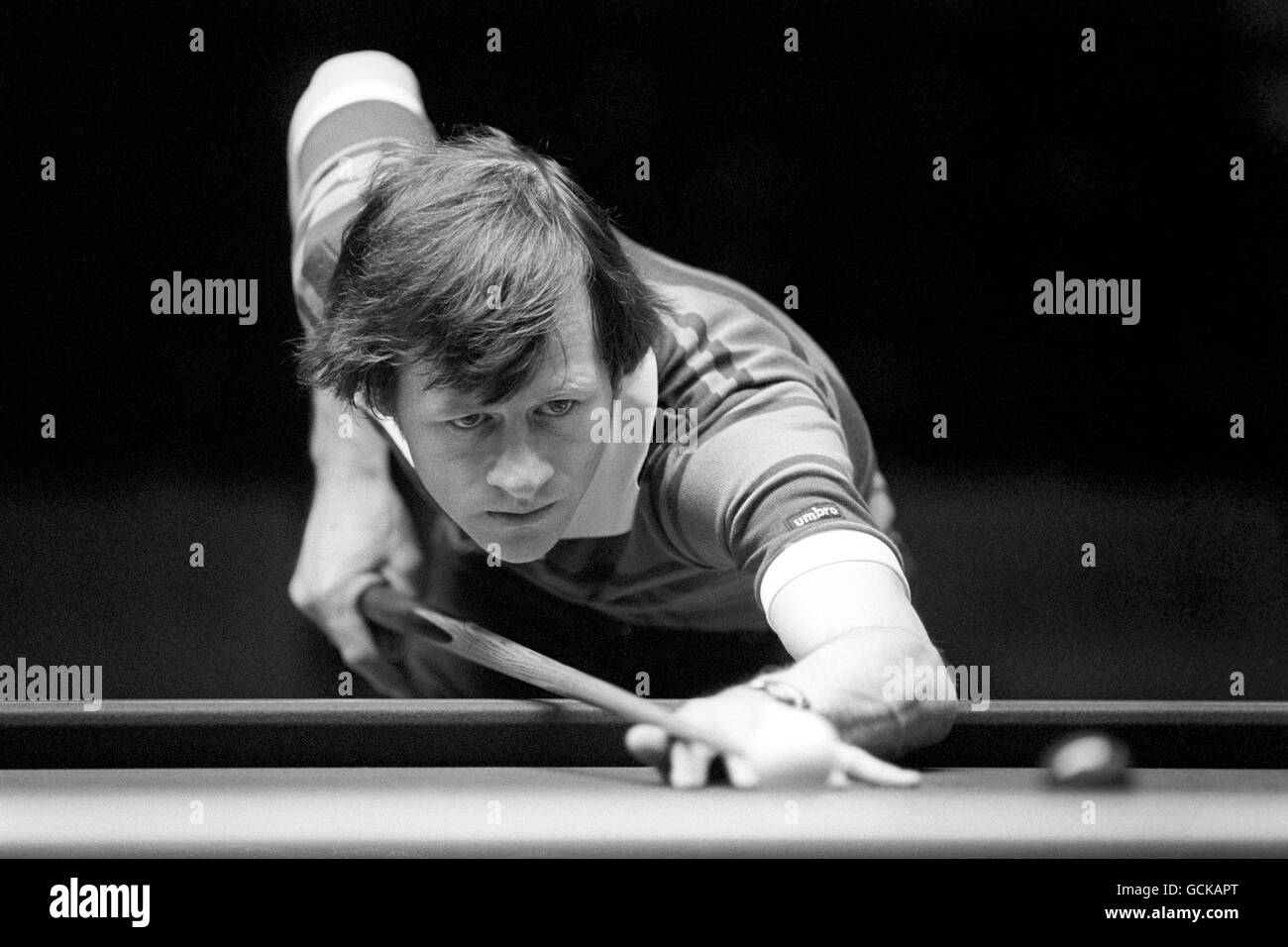 Alex Higgins in practice before the Benson and Hedges Masters final ...