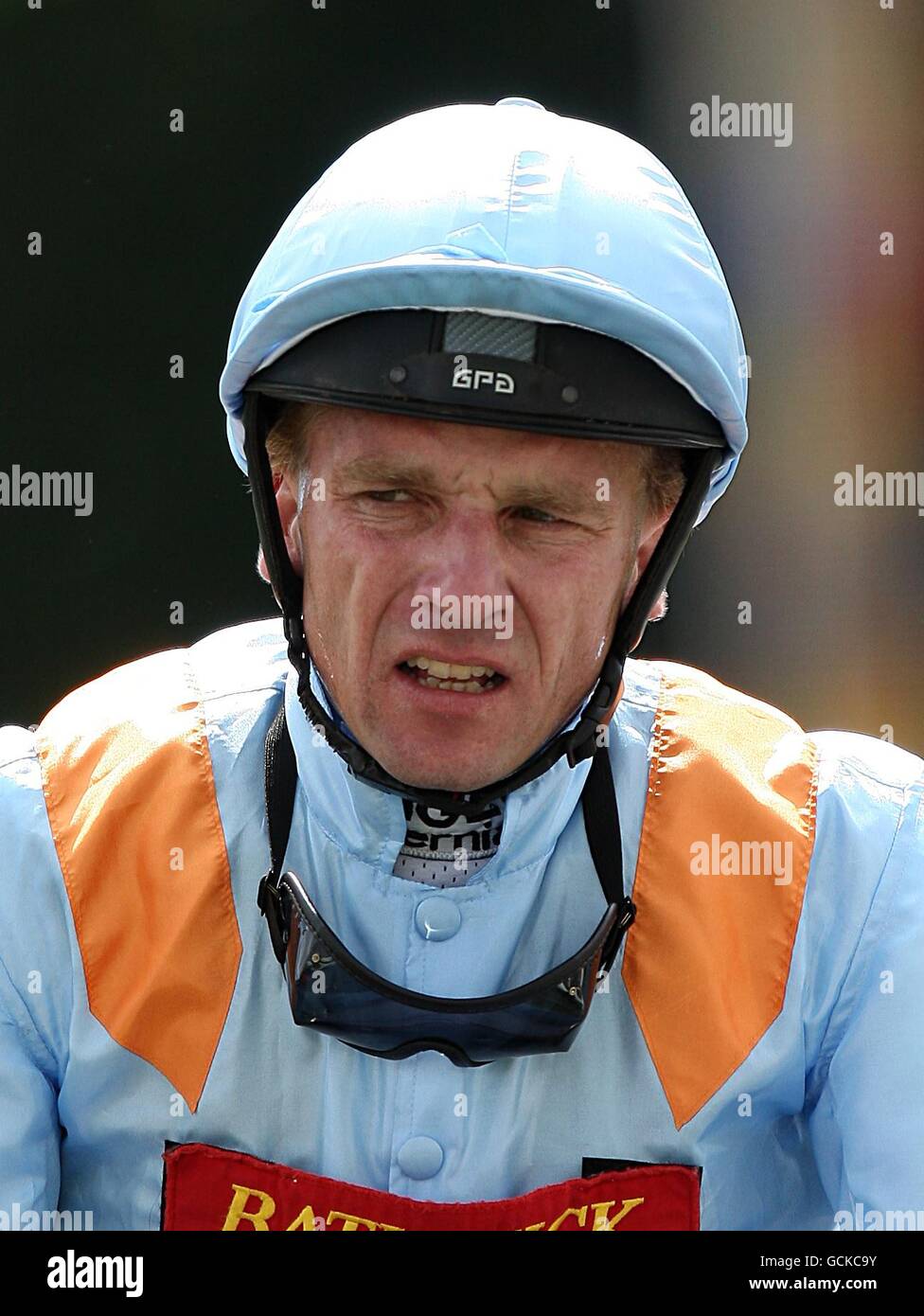 Jockey Seb Sanders during day two of the Glorious Goodwood Festival at ...