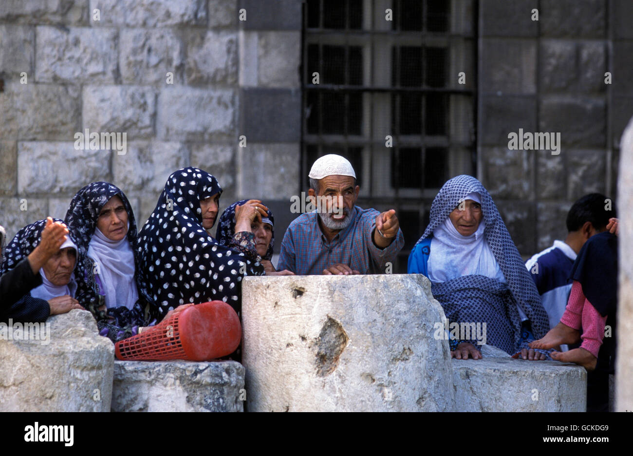 the Umayyad Mosque in the city of Damaskus in Syria in the middle east ...