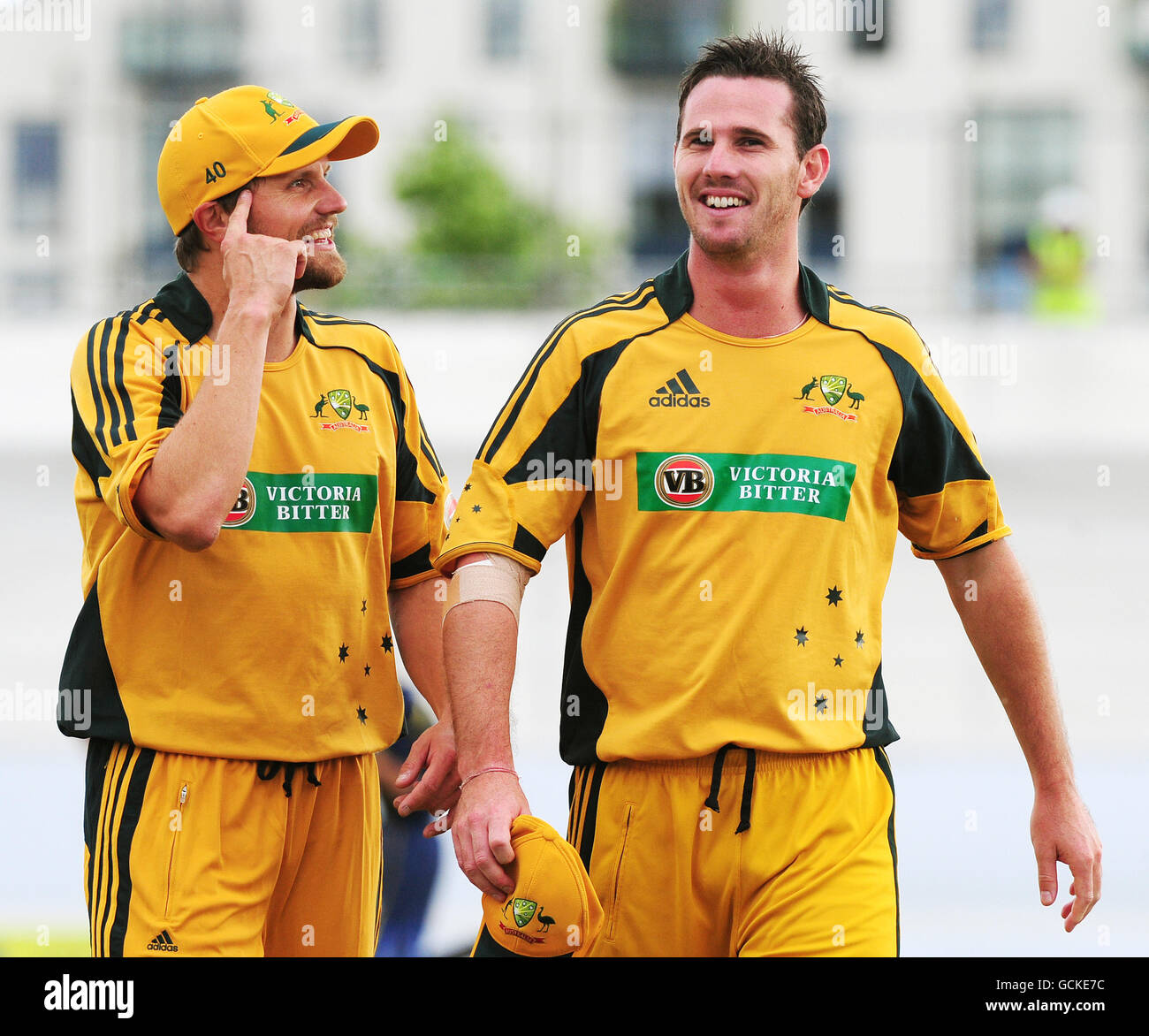 Australia's Dirk Nannes (left) and Shaun Tait during the First Twenty20 ...
