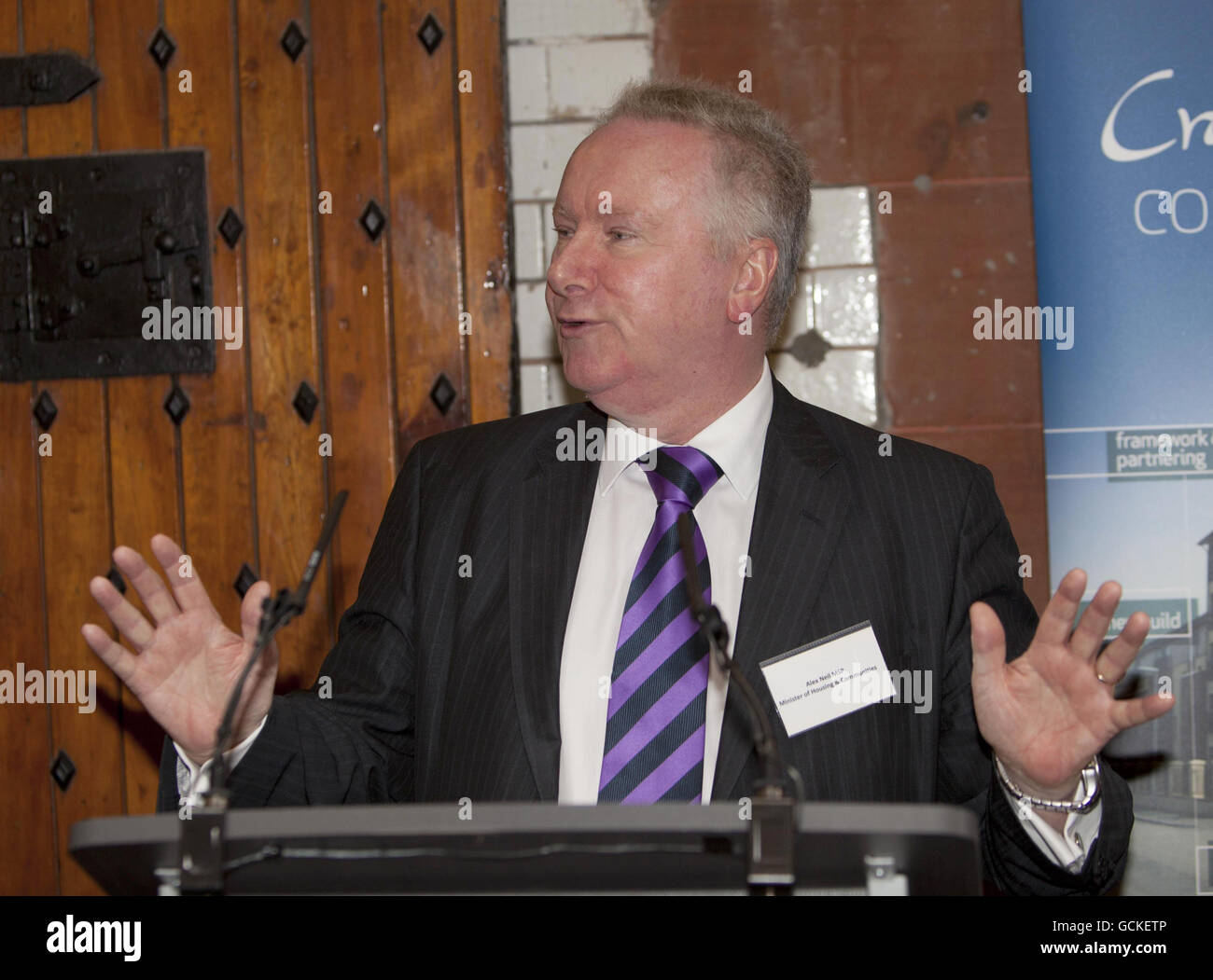 Housing Minister Alex Neil at the launch of a 2.1 million fund to help ...
