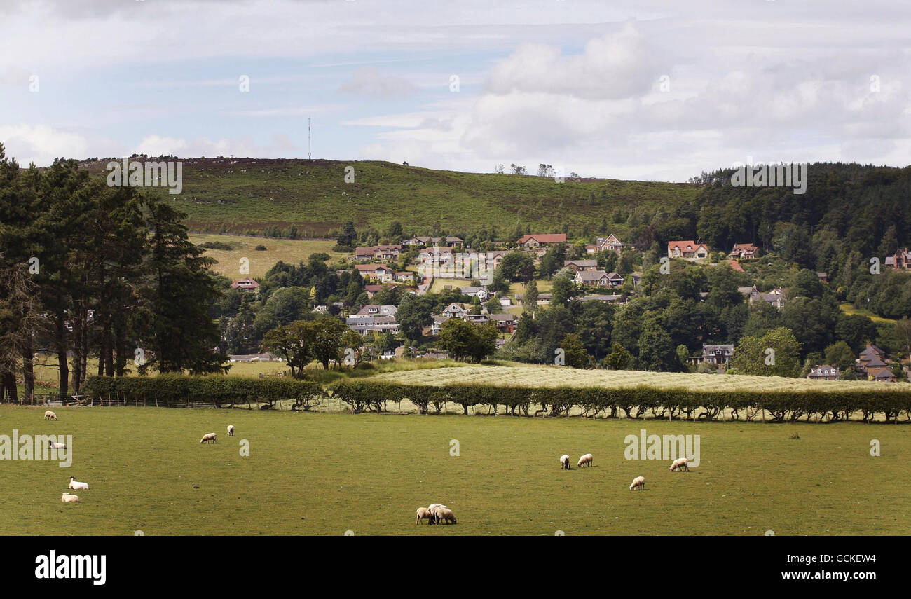 A general view of Rothbury in Northumberland as the manhunt for ...