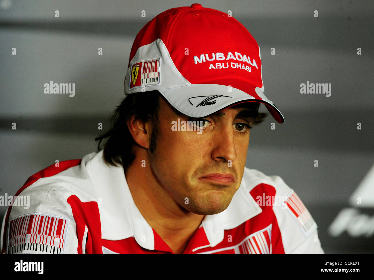 Ferrari's Fernando Alonso during a press conference during paddock day ...