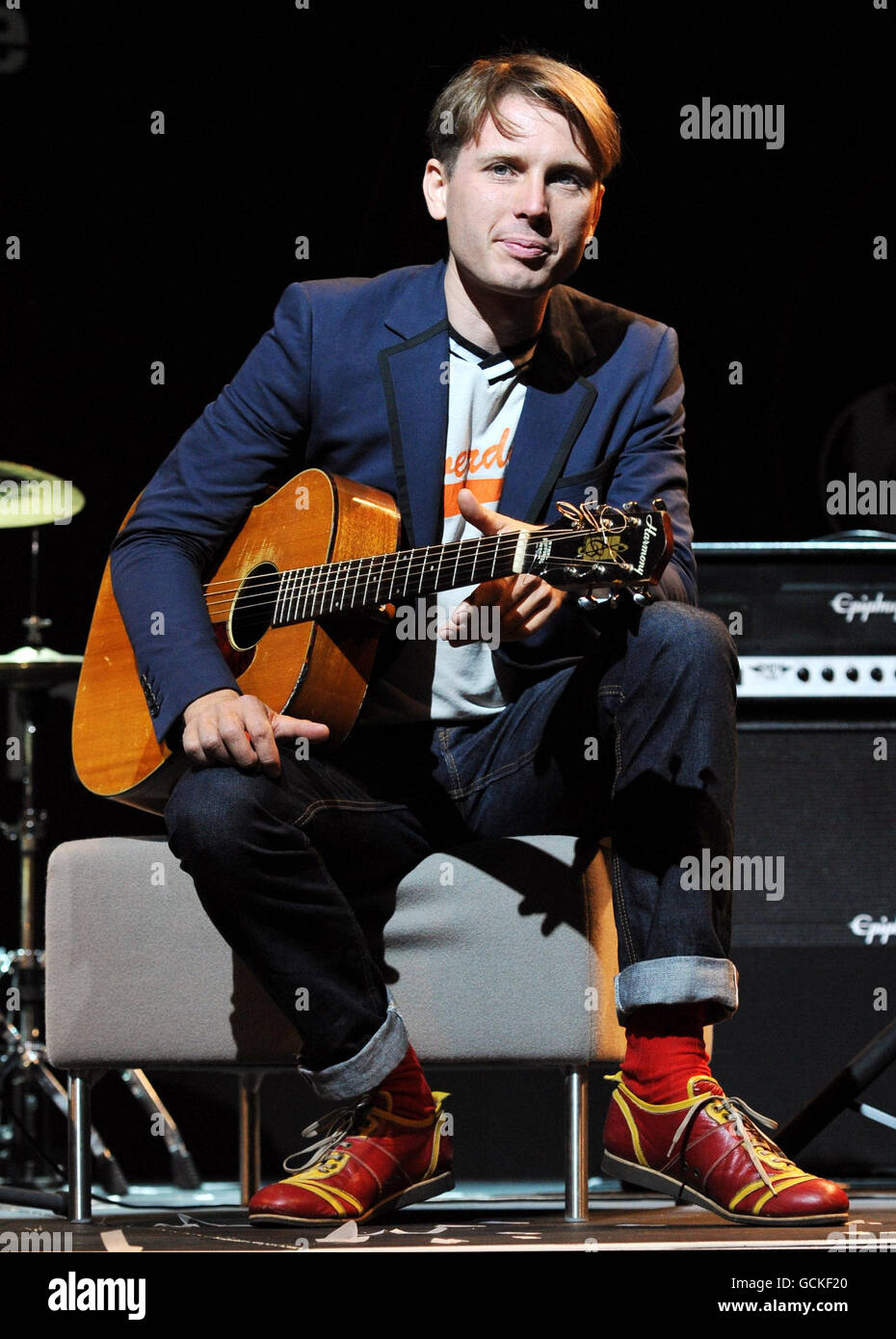 Alex Kapranos of Franz Ferdinand at the O2 Arena, London during the ...