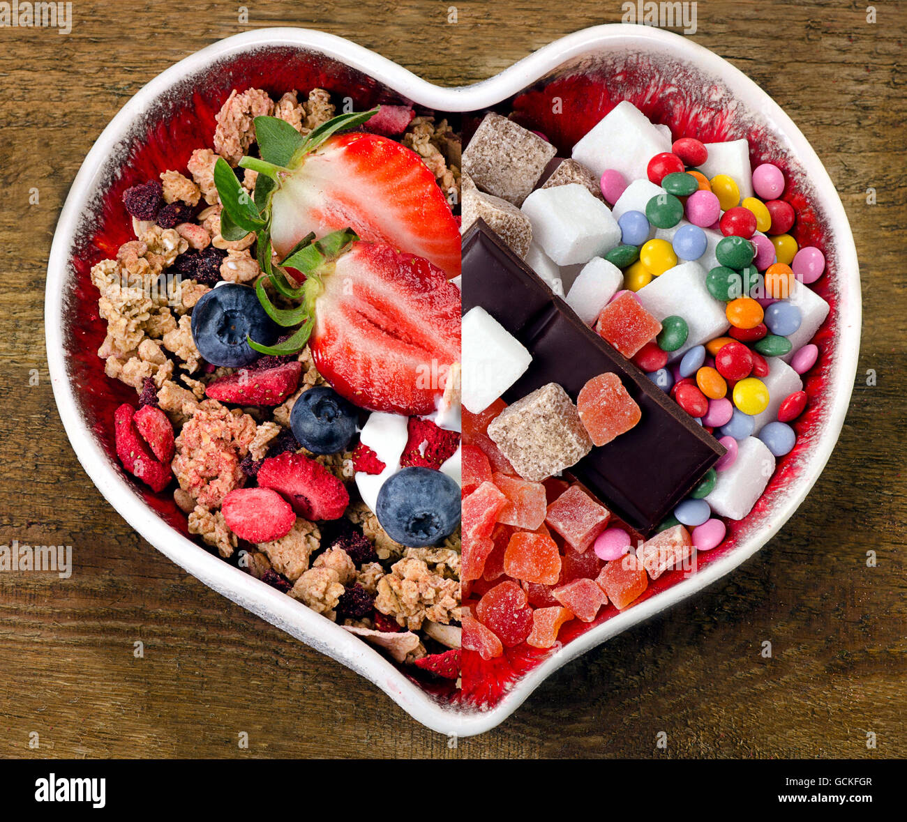 Healthy food contrast hi-res stock photography and images - Alamy