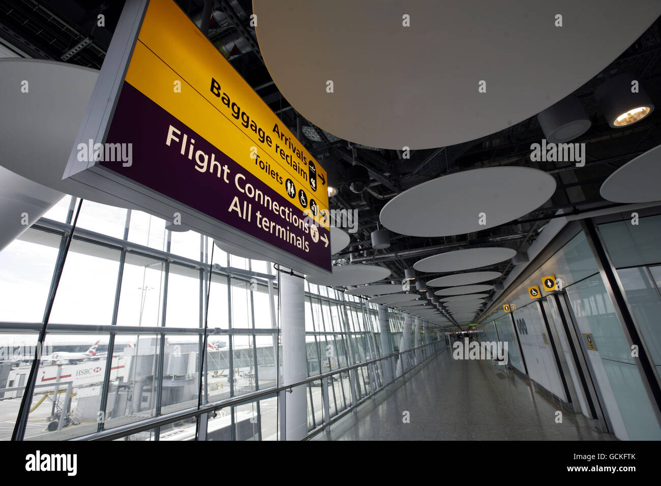 Stock - Heathrow Airport - Terminal Five. Terminal 5 at Heathrow ...