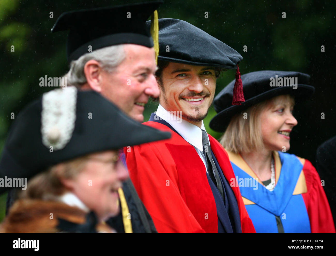 Actor Orlando Bloom (2nd right) and Deputy Vice Chancellor of the ...