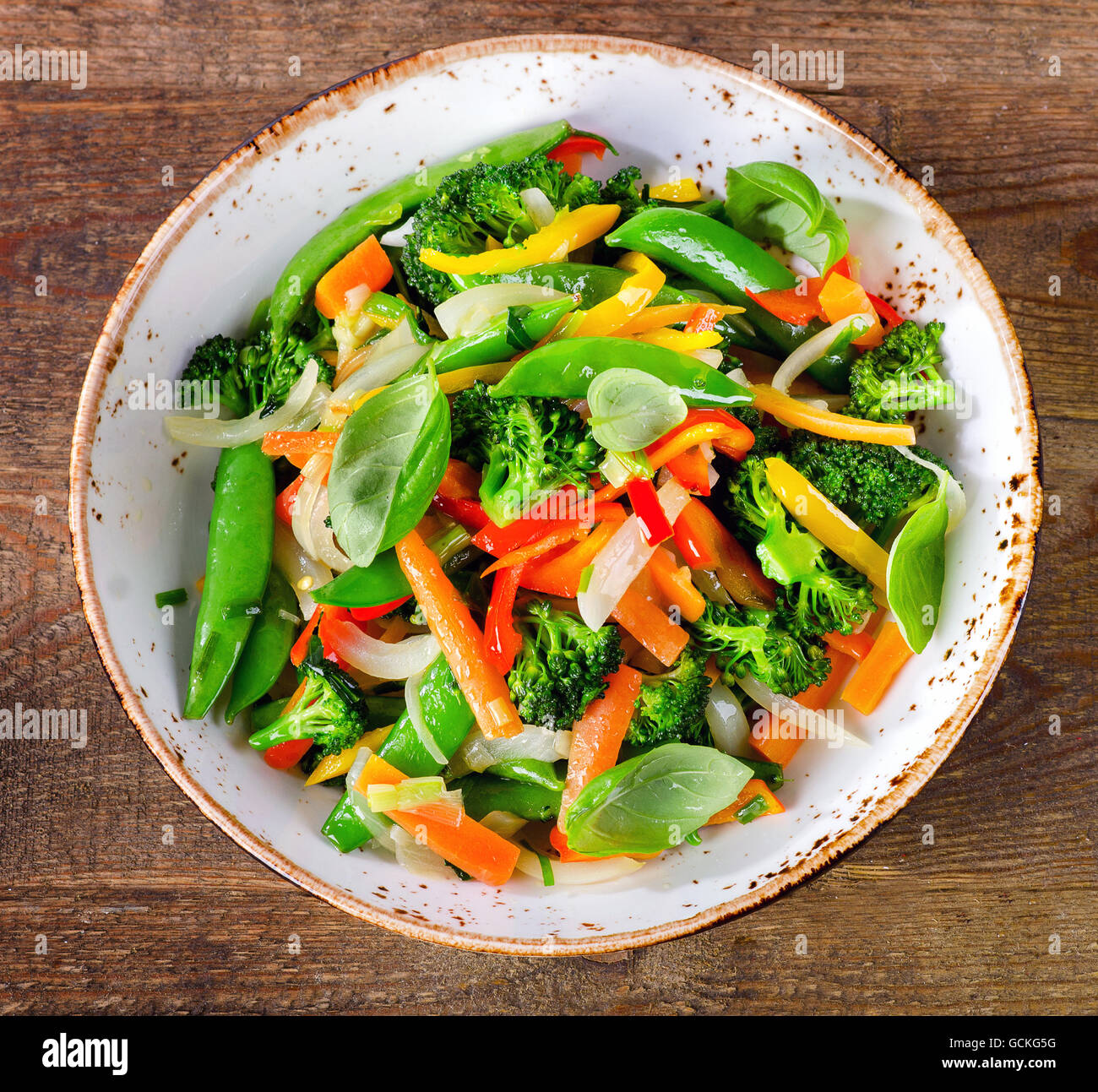 Plate Of Cooked Vegetables