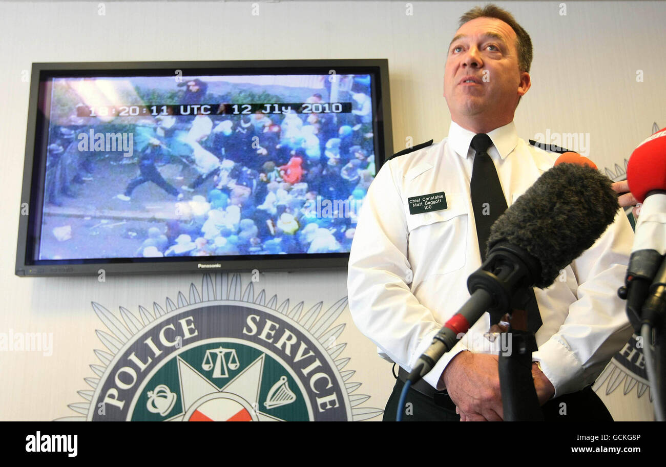 PSNI Chief Constable Matt Baggott describes footage taken by a police ...