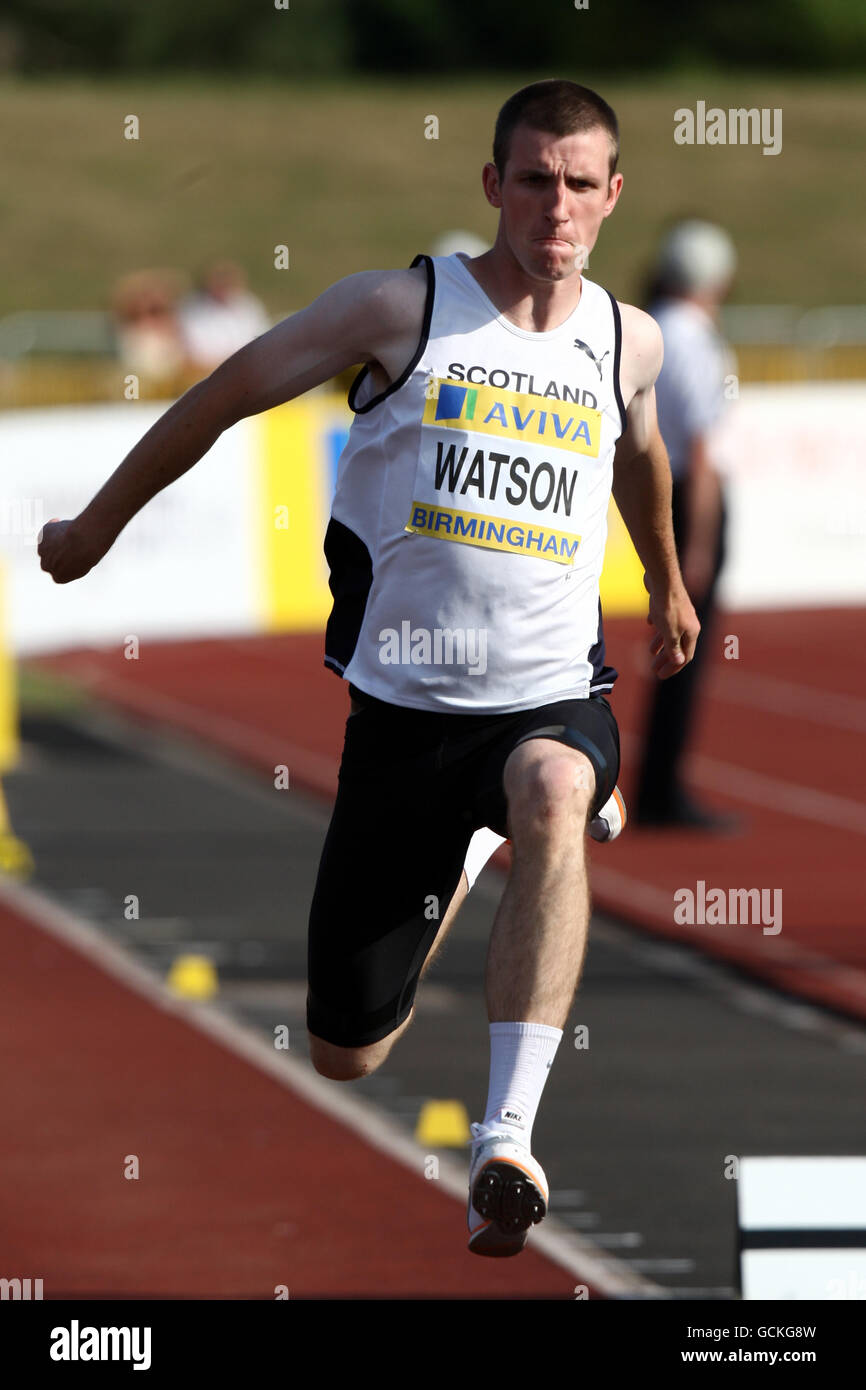 David watson competes in the mens triple jump hi-res stock photography ...