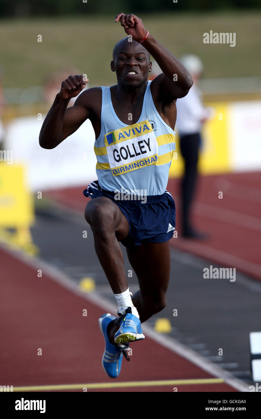 Julian golley competes in the mens triple jump hi-res stock photography ...