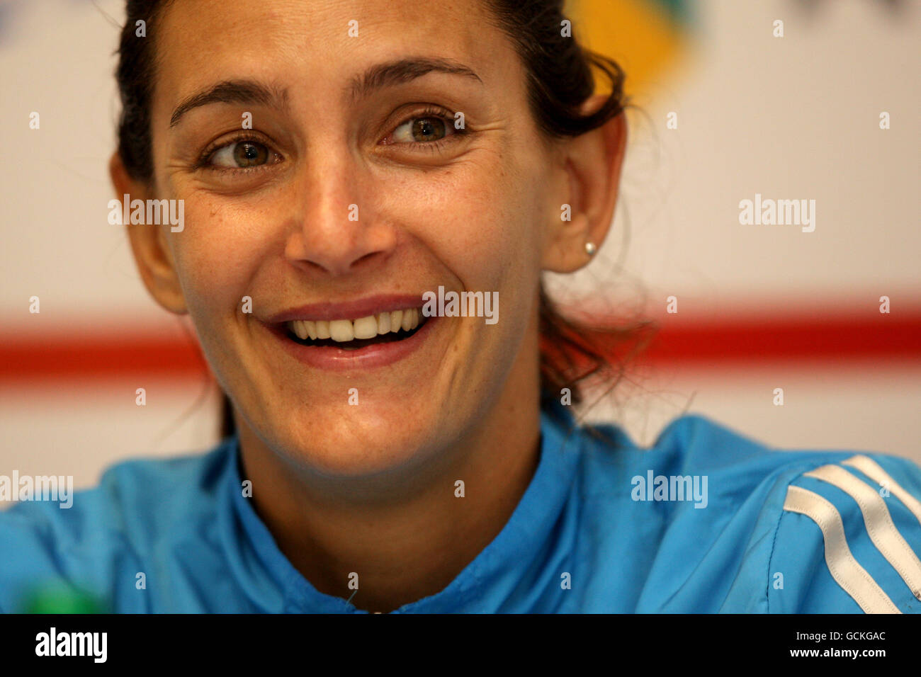 Argentina's captain Luciana Aymar during the press conference Stock ...