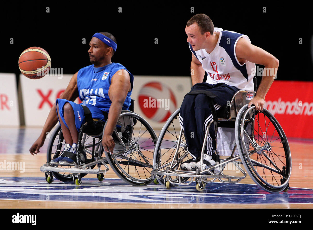Italy's Mohamed Ali' Sanna (left) and Great Britain's Ian Sagar (right ...
