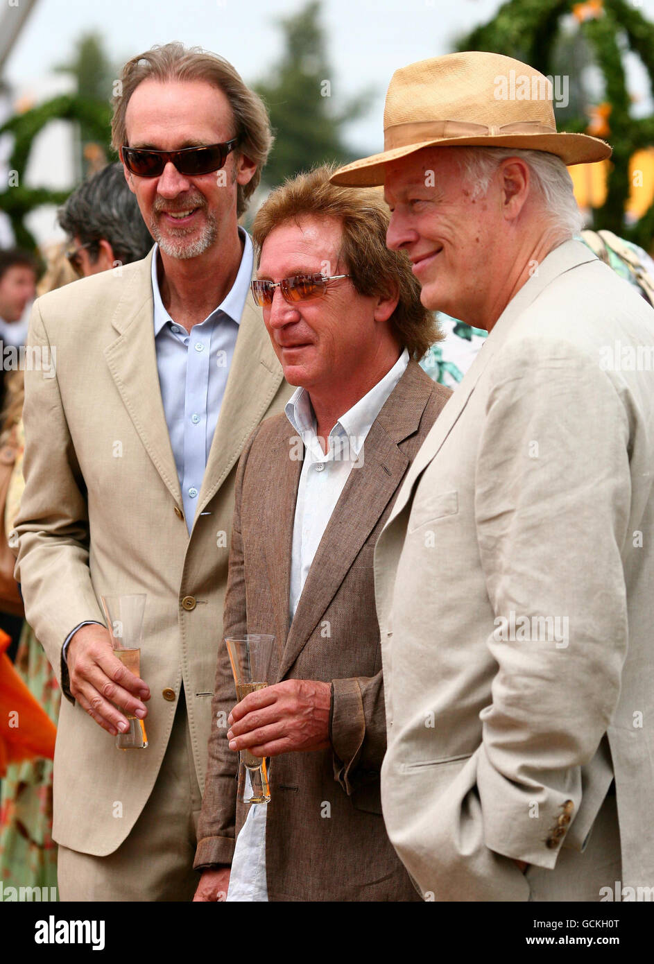 Musicians (left to right) Mike Rutherford, Kenny Jones and David ...